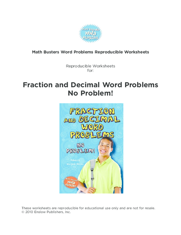 (PDF) Math Busters Word Problems Reproducible Worksheets Fraction and ...