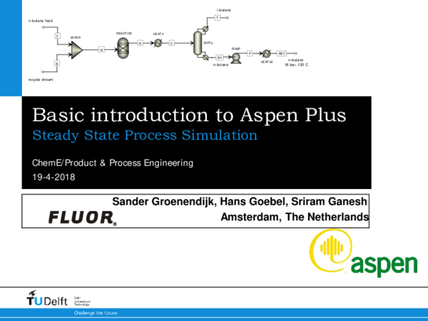 (PDF) Basic introduction to Aspen Plus Steady State Process Simulation