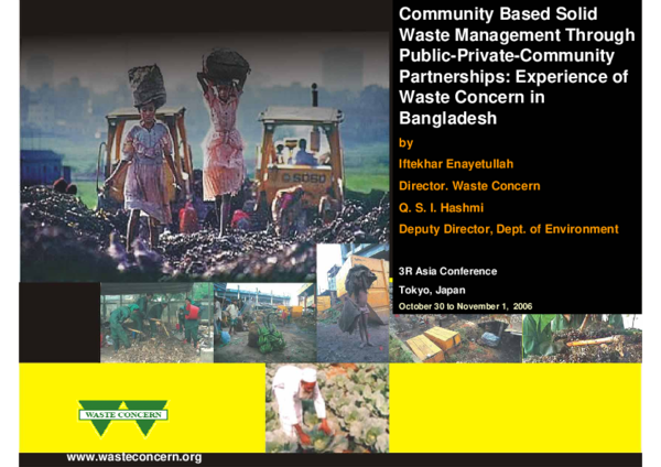 (PDF) Community Based Solid Waste Management Through Public-Private ...