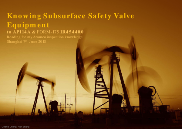(PDF) Knowing Subsurface Safety Valve API14A