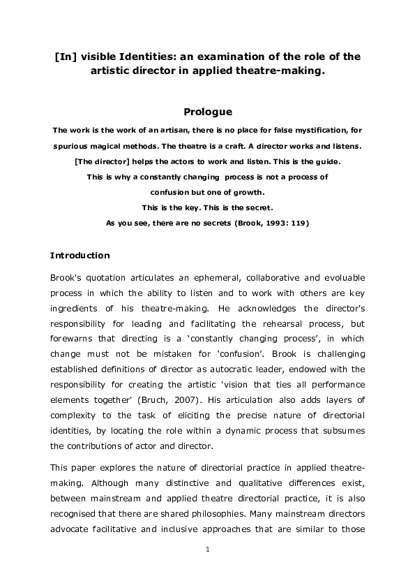 (PDF) In visible Identities
