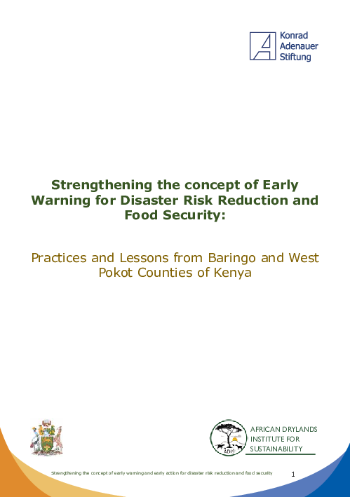 (PDF) Strengthening the concept of Early Warning for Disaster Risk ...