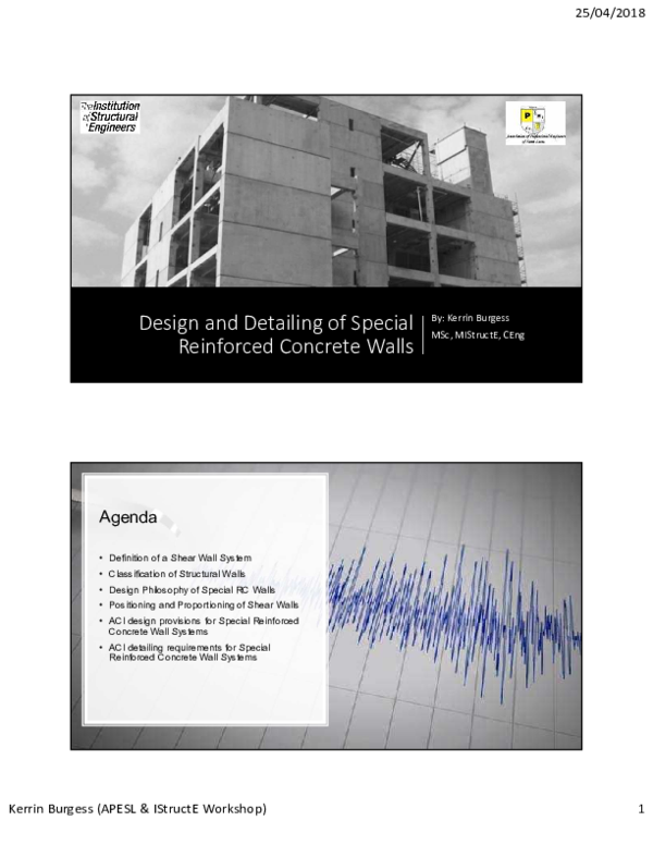 (PDF) Lecture 6 Design and Detailing of Special Shear Walls