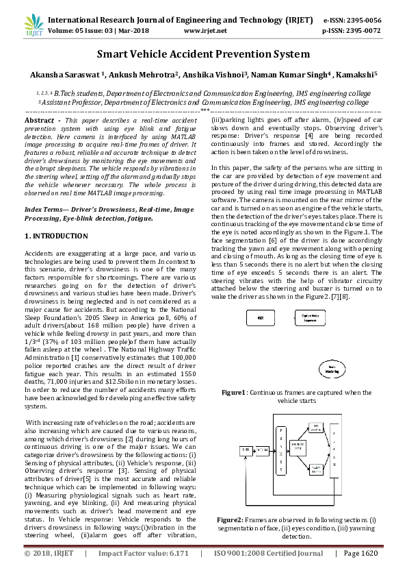 (PDF) Smart Vehicle Accident Prevention System
