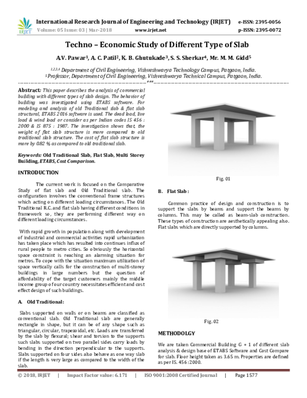 (PDF) Techno – Economic Study of Different Type of Slab