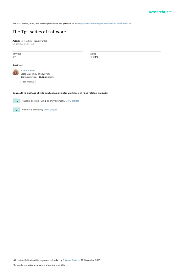 (PDF) The Tps series of software