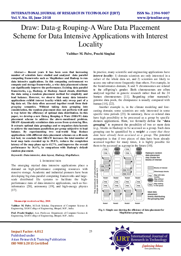 Pdf Draw Data G Rouping A Ware Data Placement Scheme For Data Intensive Applications With 