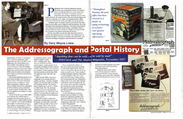 (PDF) The Addressograph and Postal History