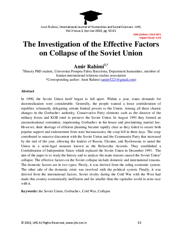 (PDF) The Investigation of the Effective Factors on Collapse of the ...