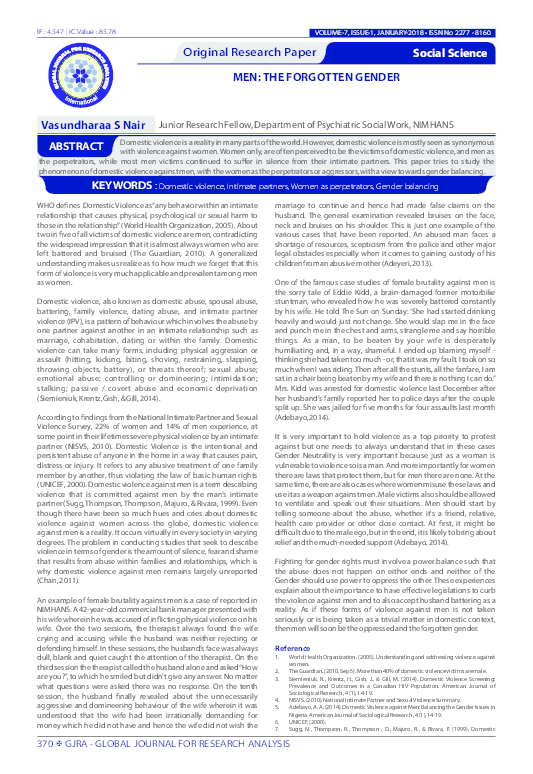 (PDF) Men: The Forgotten Gender