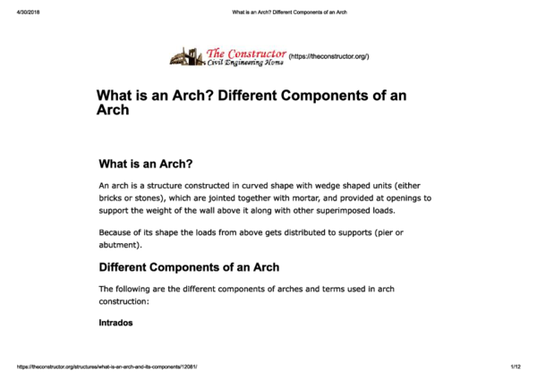 (PDF) What is an Arch? Different Components of an Arch