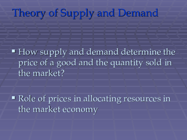 (PPT) LAW OF SUPPLY AND DEMAND