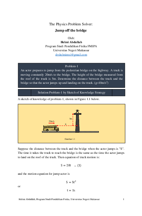 (PDF) The Physics Problem Solver: Jump off the bridge
