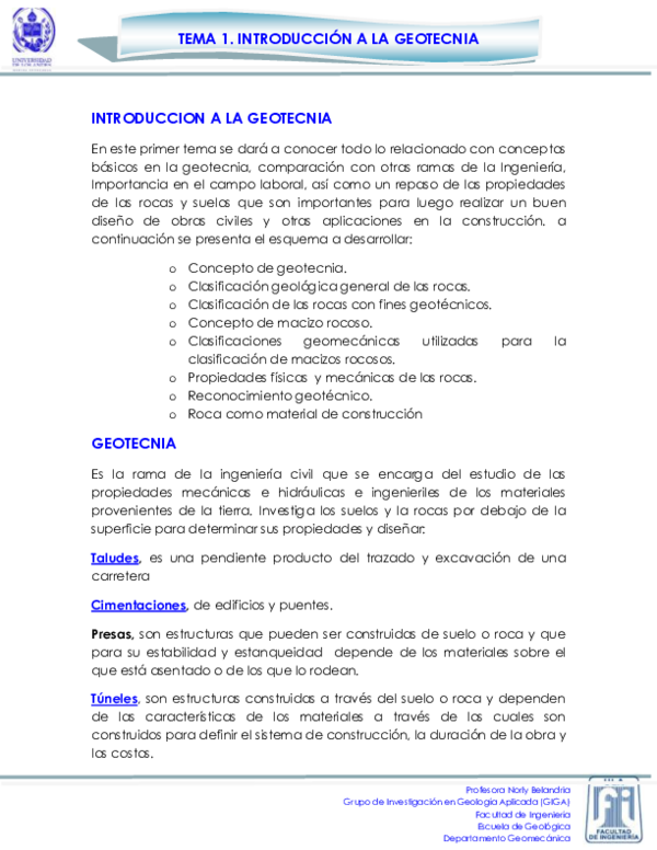 (PDF) TEMA 1. INTRODUCCIÓN A LA GEOTECNIA INTRODUCCION A LA GEOTECNIA