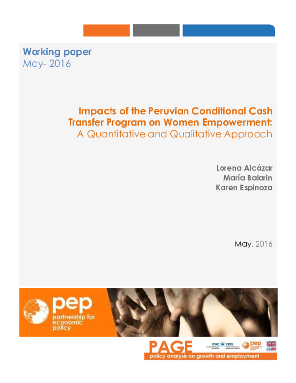 (PDF) Alcázar, Lorena, Balarin, María & Espinoza, Karen (2016) Impacts ...