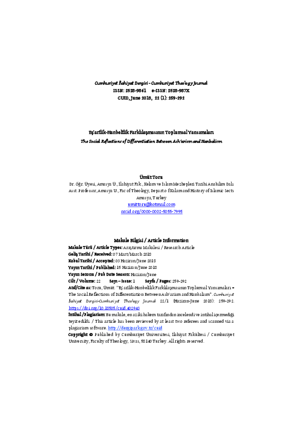 (PDF) The Social Reflections of Differentation Between Ashʿarism and ...