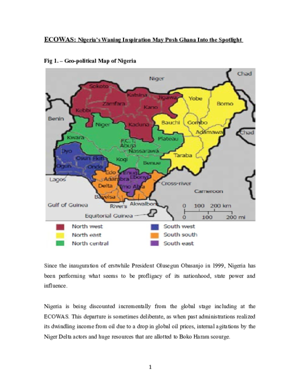 (DOC) ECOWAS: Nigeria's Waning Inspiration May Push Ghana Into the ...