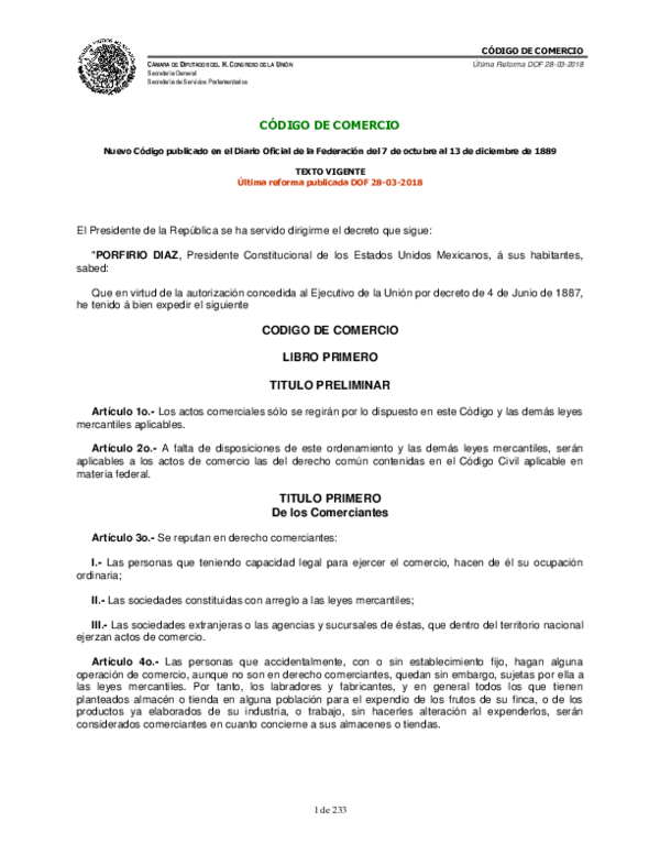 (PDF) CÓDIGO DE COMERCIO CÓDIGO DE COMERCIO