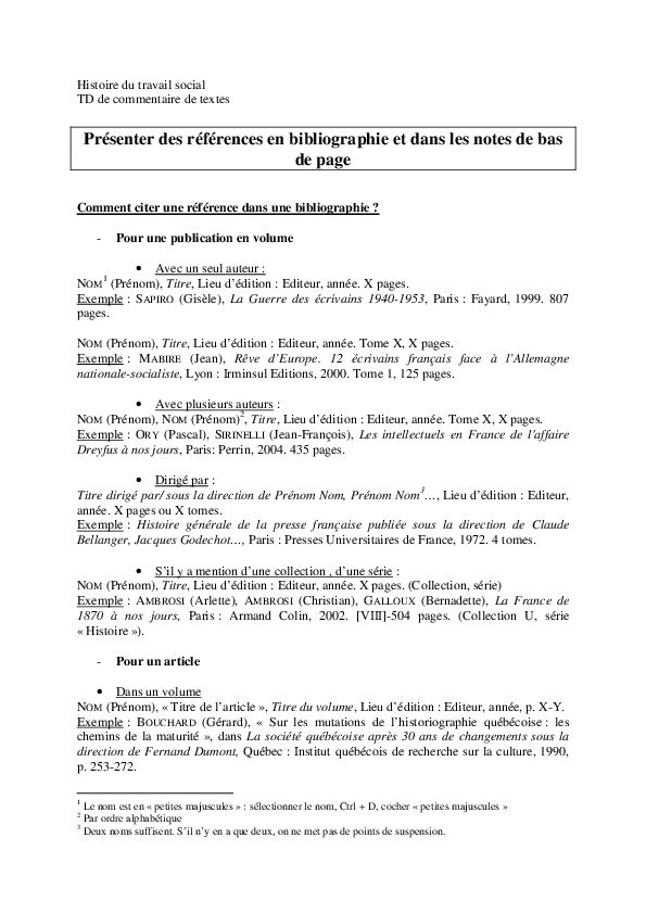 (PDF) Présenter des références bibliographiques