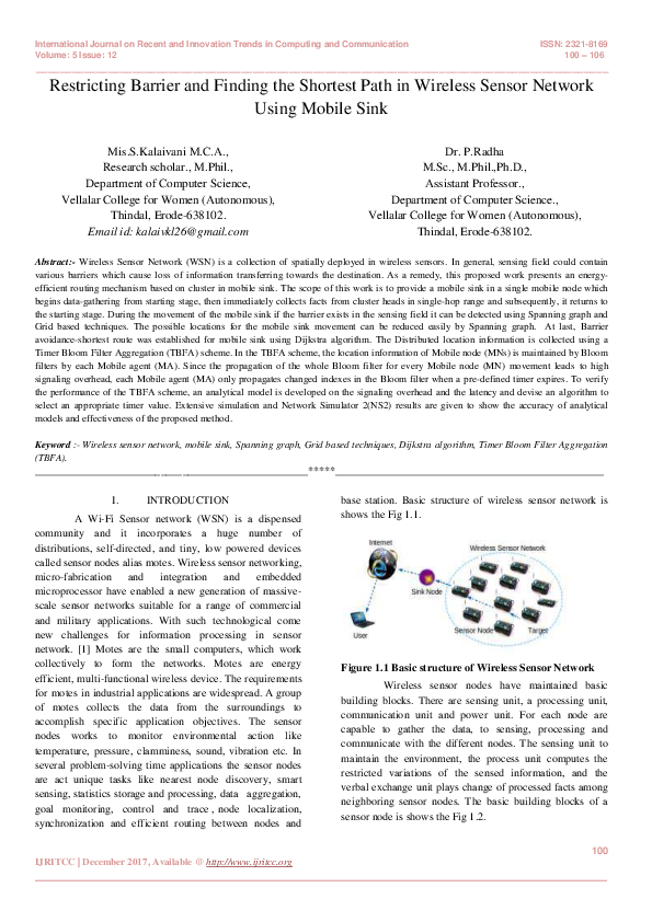 Pdf Restricting Barrier And Finding The Shortest Path In Wireless