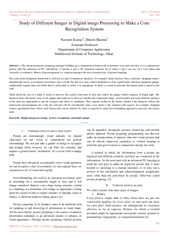 (PDF) Study of Different Images in Digital image Processing to Make a ...