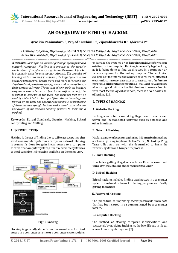 (PDF) AN OVERVIEW OF ETHICAL HACKING