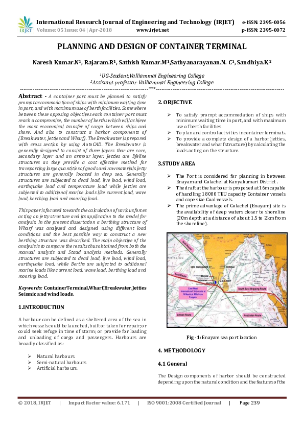 (PDF) PLANNING AND DESIGN OF CONTAINER TERMINAL