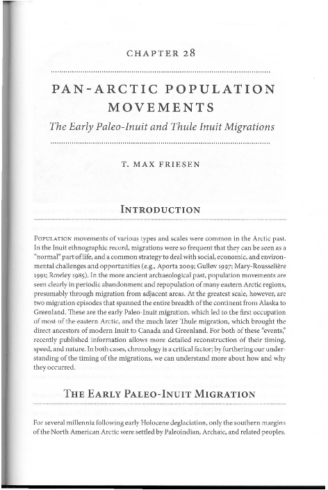 (PDF) Pan-Arctic Population Movements: The Early Paleo-Inuit and Thule ...