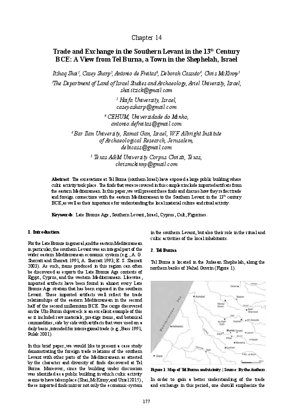 (PDF) Trade and Exchange in the Southern Levant in the 13th Century BCE ...