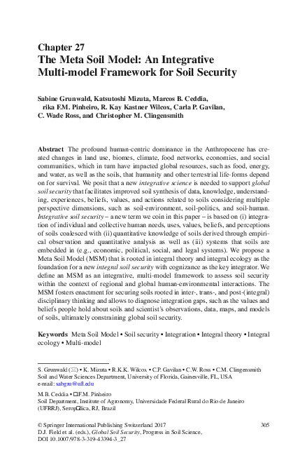 (PDF) The Meta Soil Model: An Integrative Multi-model Framework for ...