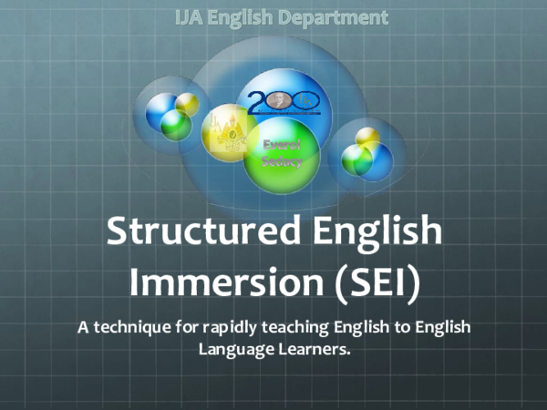 (PPT) English Immersion