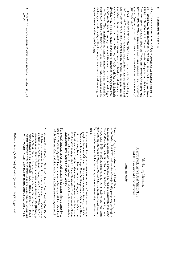 (PDF) ‘Marketing Demons: Joseph Perl, Israel Baal Shem Tov and the ...