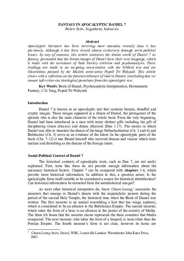 (DOC) FANTASY IN APOCALYPTIC DANIEL 7