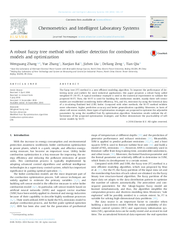 (PDF) A robust fuzzy tree method with outlier detection for combustion models and optimization