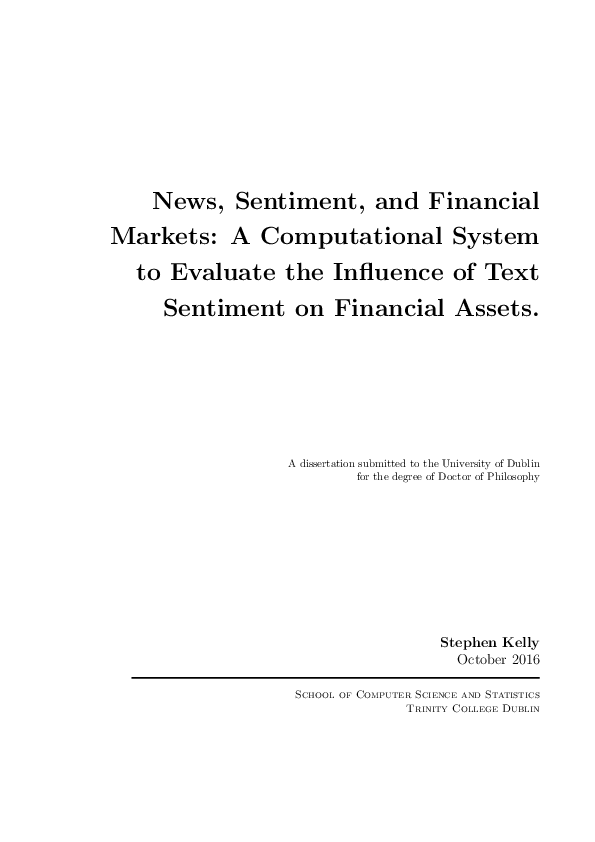 (PDF) News, Sentiment, and Financial Markets: A Computational System to ...