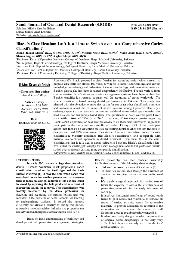 (PDF) Black's Classification: Isn't It a Time to Switch over to a ...
