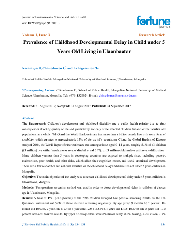 (PDF) prevalence-of-childhood-developmental-delay-in-child-under-5 ...