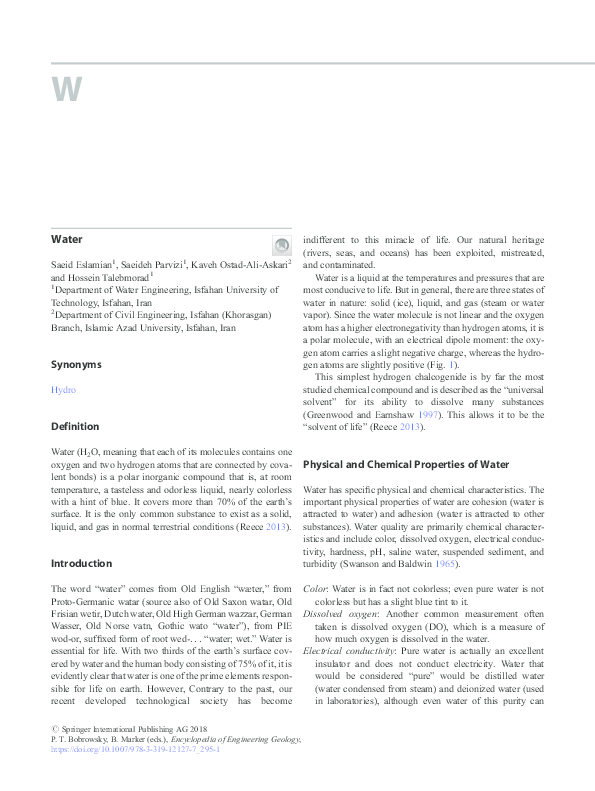 (PDF) Water