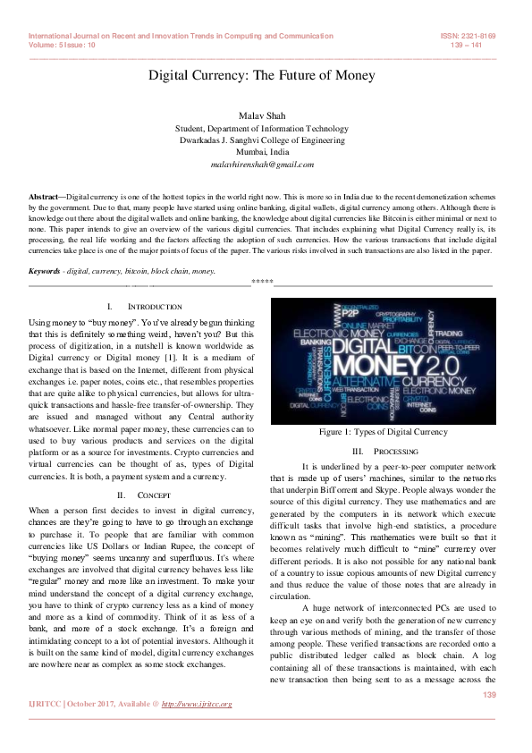 the future of money in the digital age