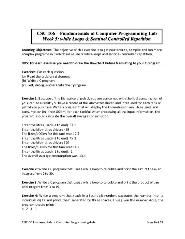 Pdf C Programming Task 