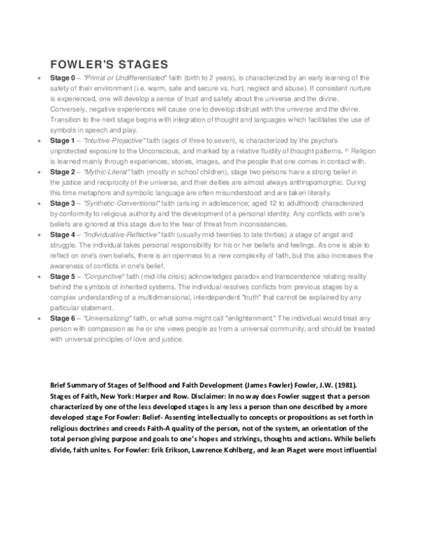 (DOC) FOWLER'S STAGES