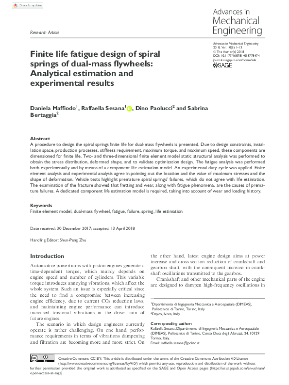 (PDF) Finite life fatigue design of spiral springs of dual-mass ...