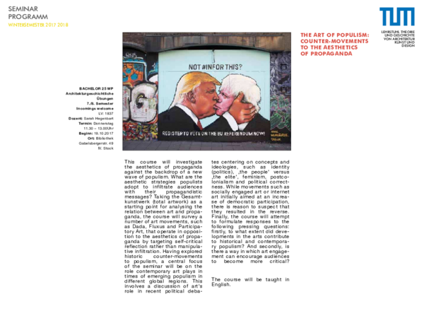 (PDF) THE ART OF POPULISM: COUNTER-MOVEMENTS TO THE AESTHETICS OF ...