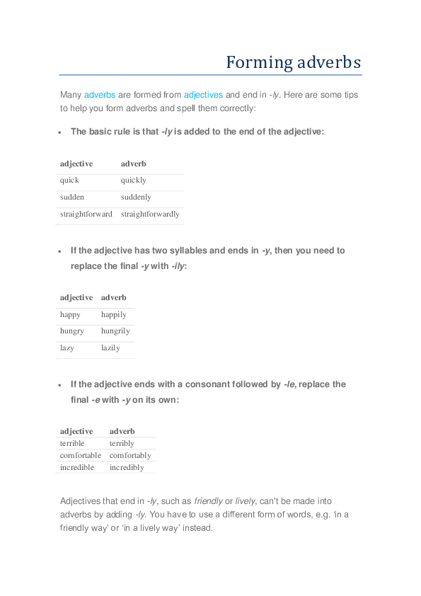 (DOC) Forming adverbs