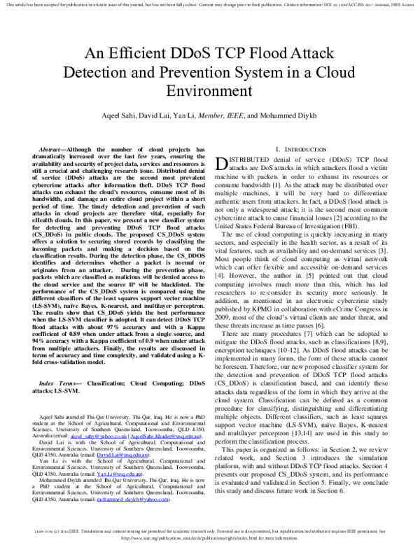 (PDF) DDOS BASE PAPER-