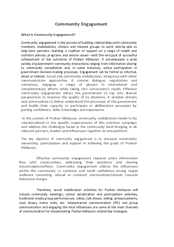 (DOC) Community Engagement