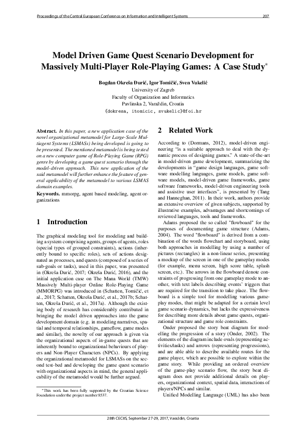 (PDF) Model Driven Game Quest Scenario Development for Massively Multi-Player Role-Playing Games ...