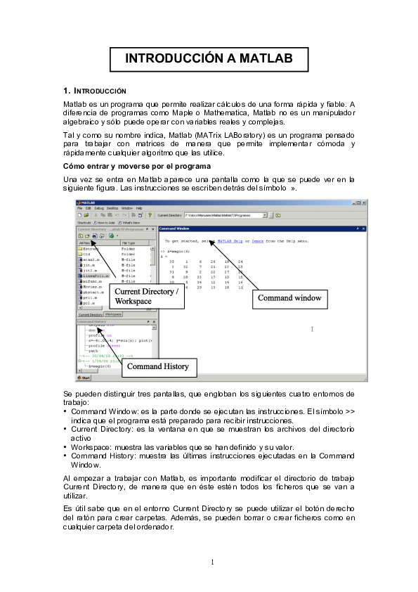 (PDF) MATLAB Introduccion
