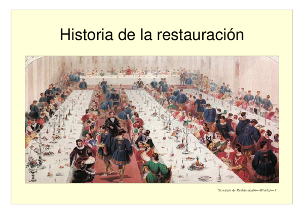 (PDF) Historia de la Restauracion Gastronomica