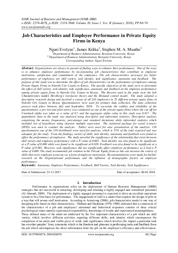 PDF Job Characteristics And Employee Performance In Private Equity pdf-job-characteristics-and-employee-performance-in-private-equity